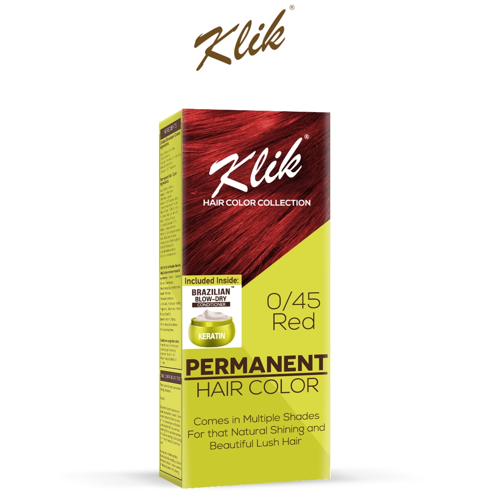 Klik Permanent Hair Color Cream 60ml - Red Series | Shopee Philippines