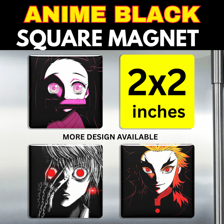 ANIME BLACK - 2X2 INCHES REF MAGNET AND BUTTON PIN | Shopee Philippines