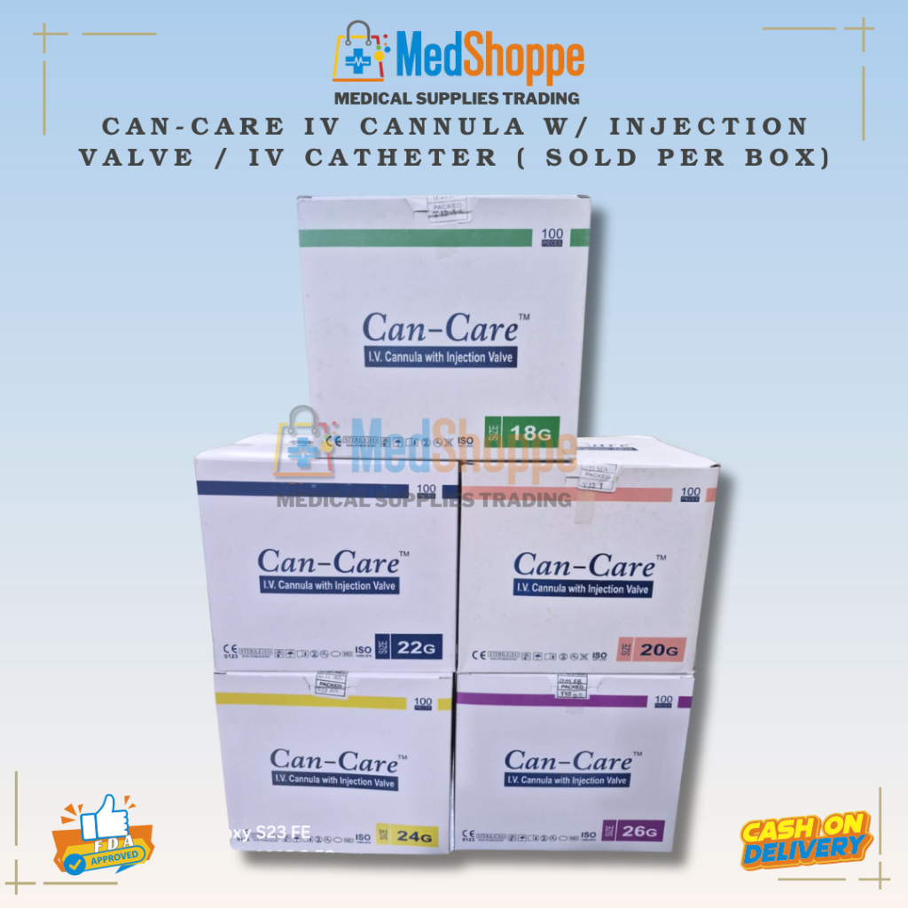 IV CANNULA WITH INJECTION VALVE / IV CATHETER CAN-CARE | Shopee Philippines
