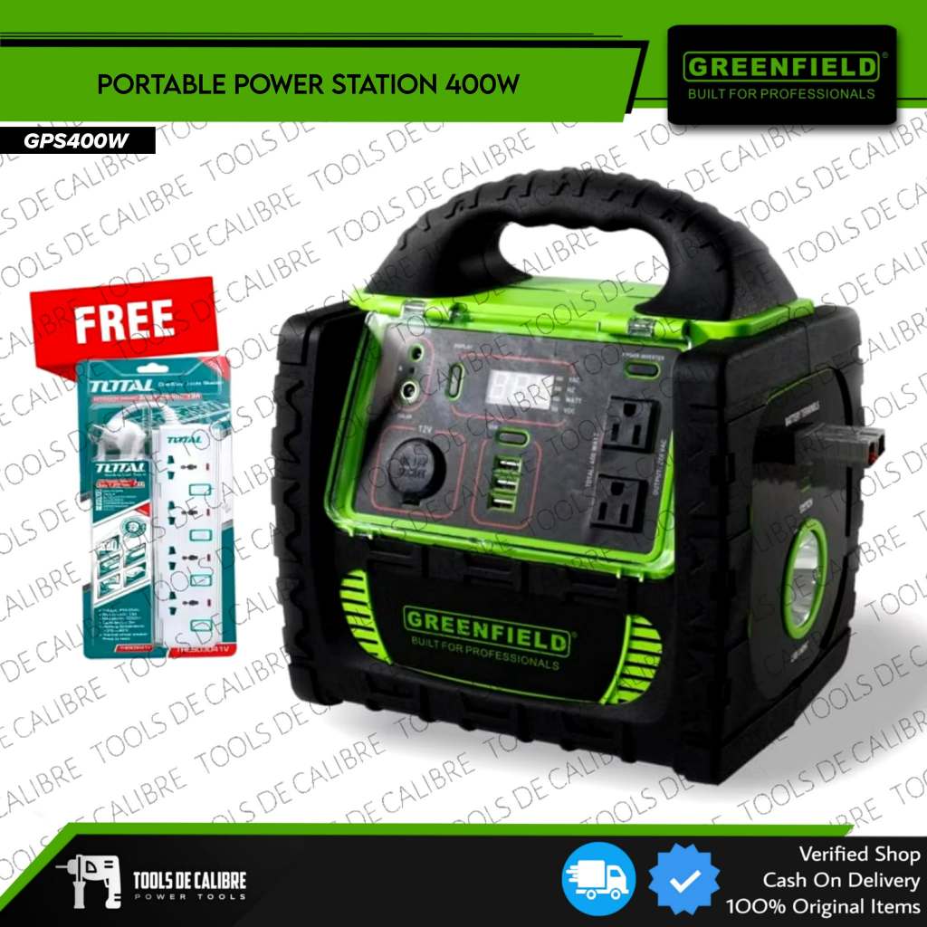 GREENFIELD Power Station 400W GPS400W with FREE EXTENSION | Shopee ...