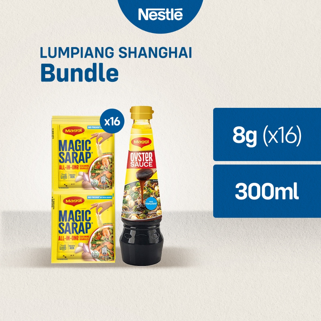 Maggi Oyster Sauce 300ml + Maggi Magic Sarap 8g - Pack of 16 | Shopee ...