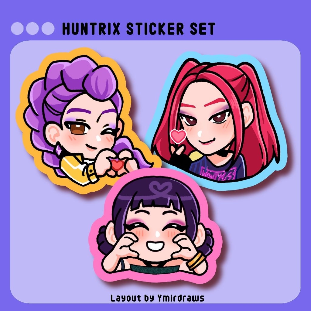 Kpop Demon Hunters Huntrix Sticker Set | Shopee Philippines