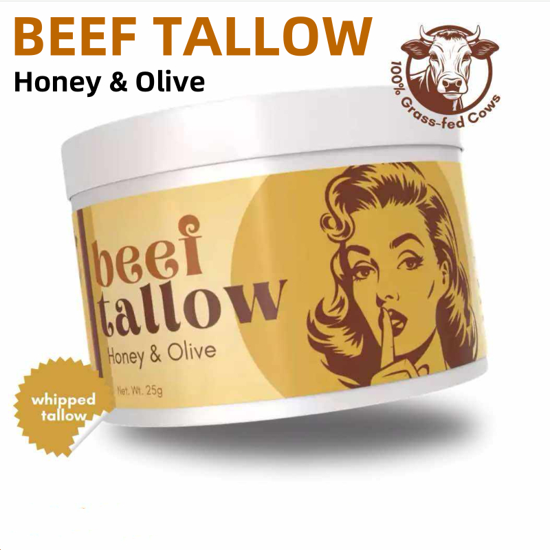 Beef Tallow Honey and Olive Beef Tallow Original Anti Aging Moisturizer for Dry Skin Soothing ...