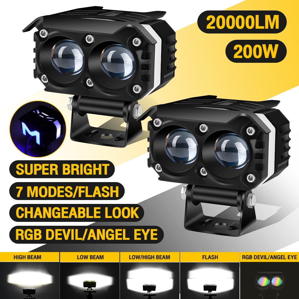 Original TDD Headlight for Motorcycle Car With Bracket YELLOW-WHITE ...