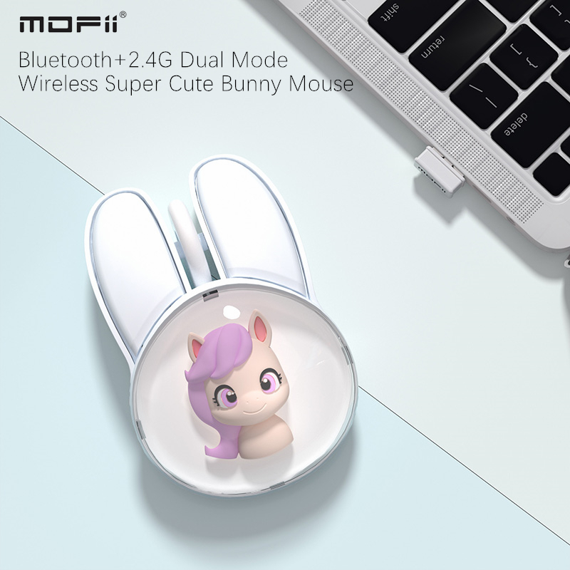 Mofii M12 Super Cute Bunny Dual-mode Bluetooth Mouse Wireless ...