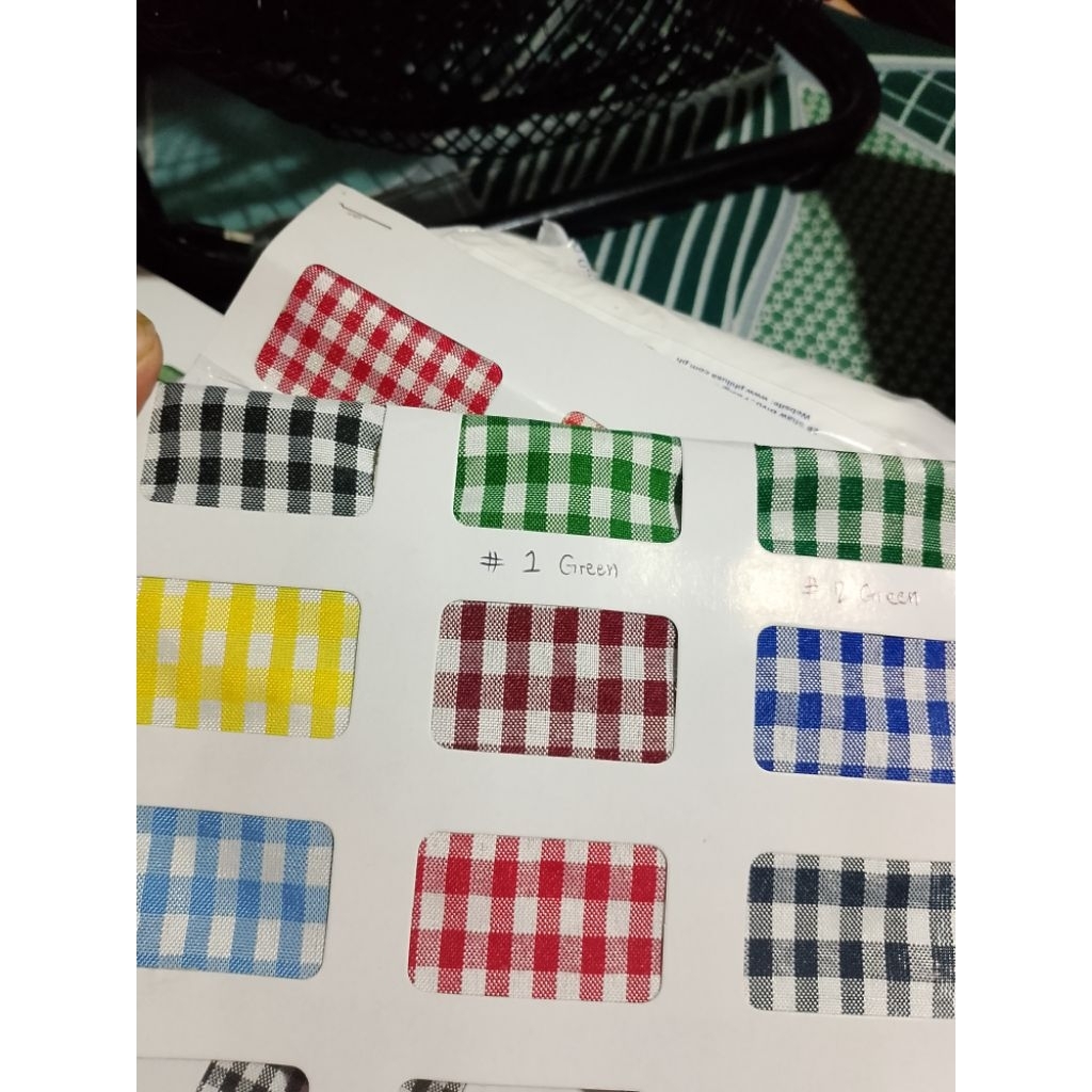 Checkered Two-Color Design#3380 Oxford Fabric For Uniform, etc., 58 ...