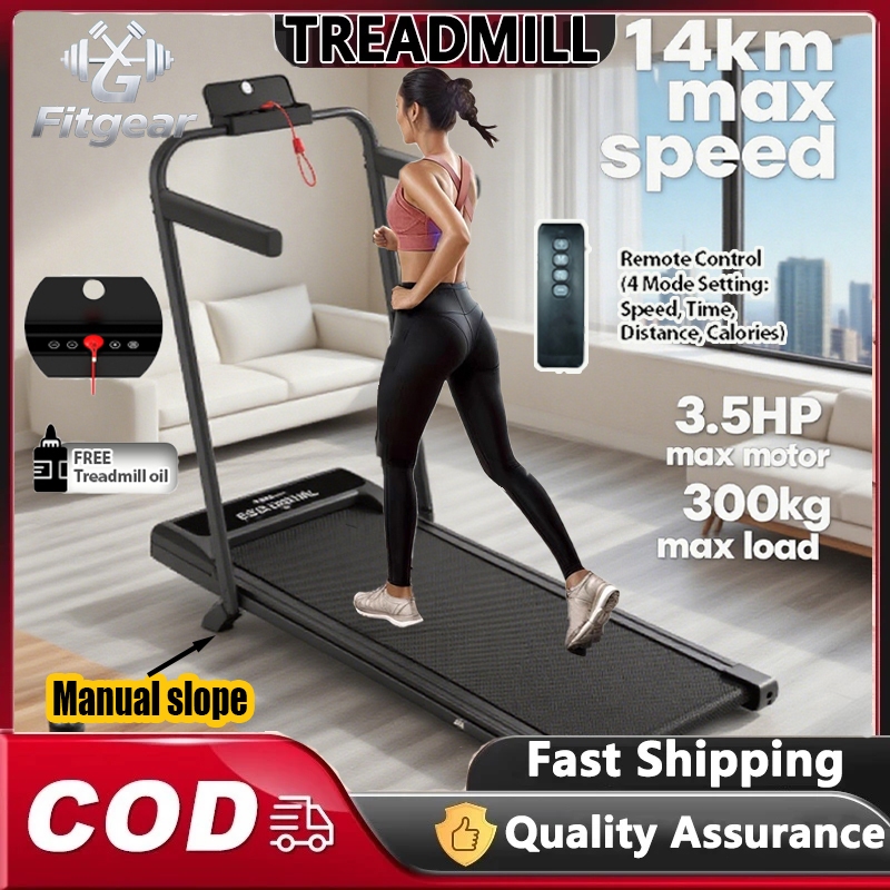 3.5HP Upgarded Silent Motor Treadmill Manual Incline Walking Pad with ...
