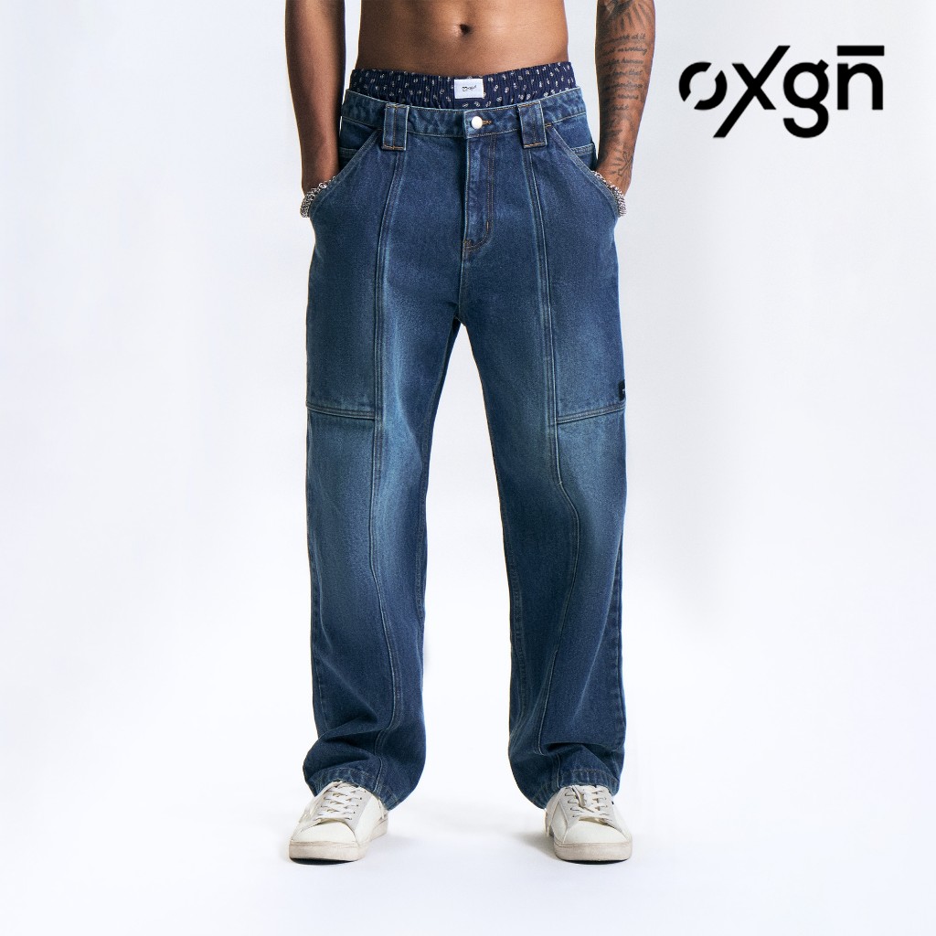 OXGN Straight Jeans For Men (Blue) | Shopee Philippines