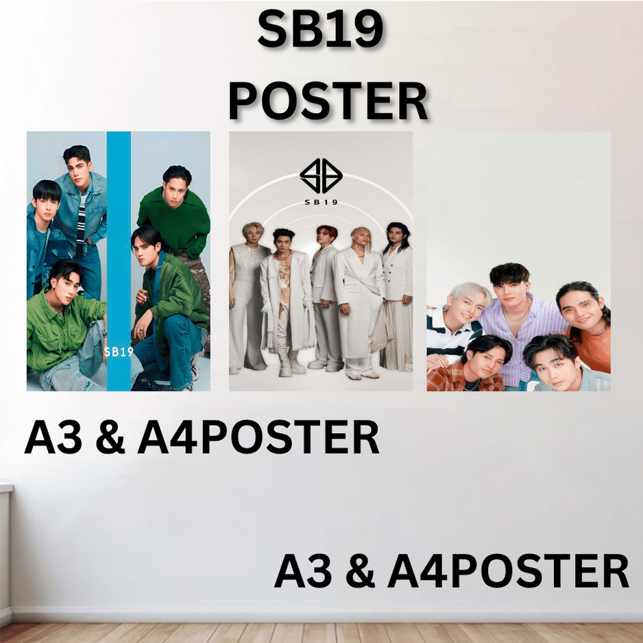 SB19 GROUP IDOL AFFORDABLE AESTHETIC WALL POSTER GLOSSY A3 AND A4 SIZE ...