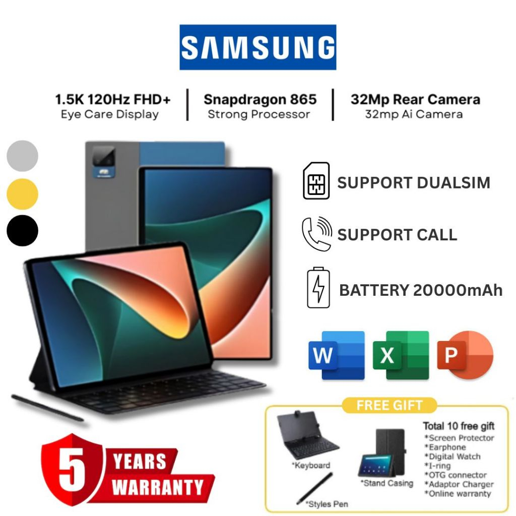 Legit 2025 Samsung Tab S 12" Android Tablet | 5G Dual SIM + WIFI | 16GB ...