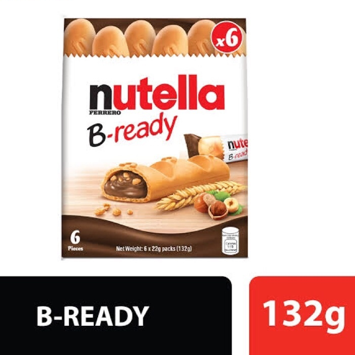 Nutella Ferrero B-Ready Baked Wafer 6pcs per Pack 132g (TFM) | Shopee ...