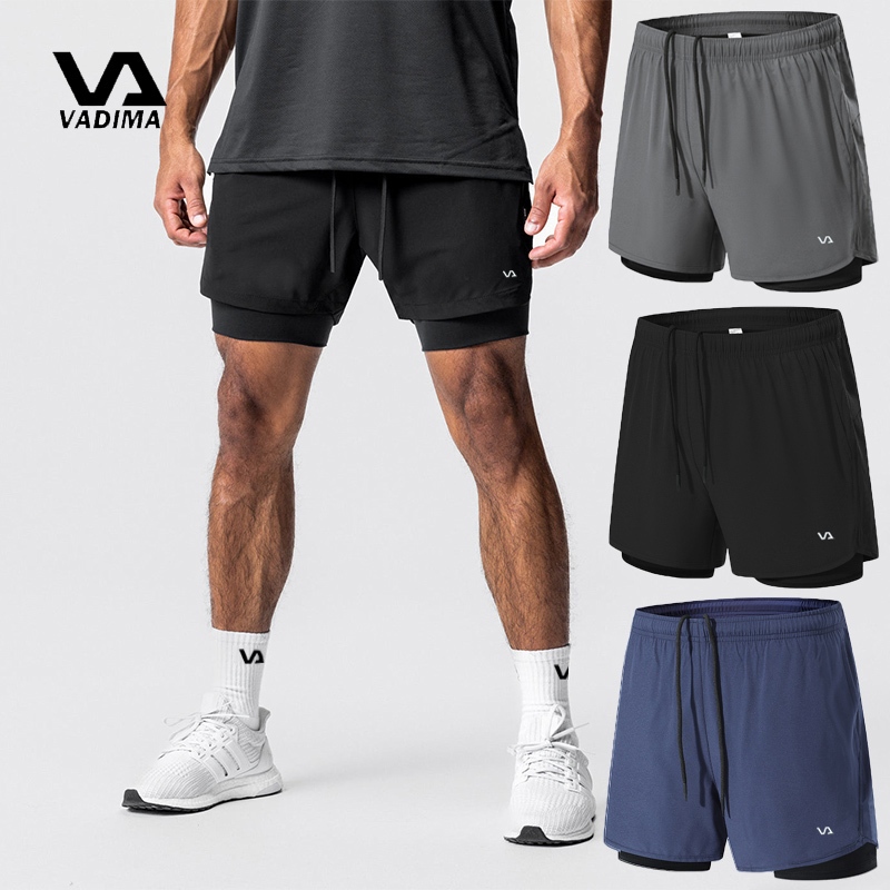 VadimaSports Unisex Sportswear Shorts 2 in 1 Dri Fit Quick Dry Gym ...