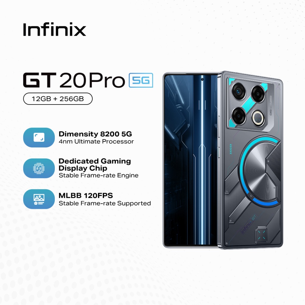 Infinix GT 20 Pro 5G, (up to 24GB [12+256], MediaTek Dimensity 8200 Ultimate (1 Year Local ...