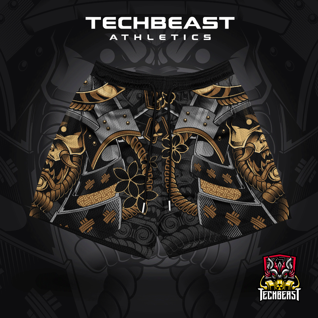 Techbeast Ryu Mesh Shorts Full Sublimation Above The Knee | Shopee ...
