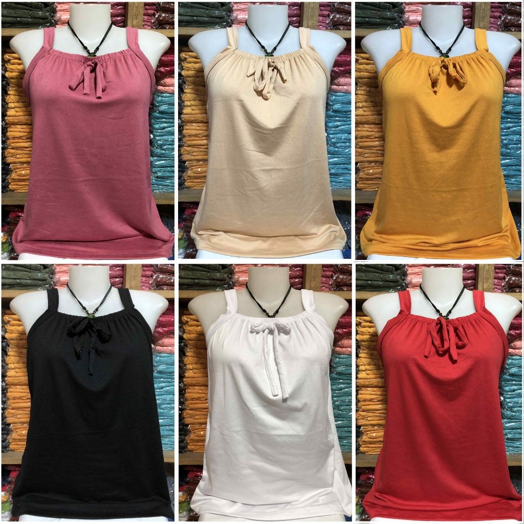 Myla Plain Spaghetti With String Top For Women Fit Upto XL (Direct ...