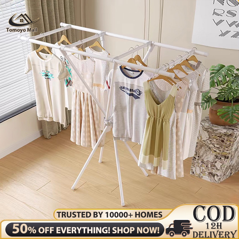 Foldable Clothes drying rack Sampayan Hanger Stand Stainless Indoor ...