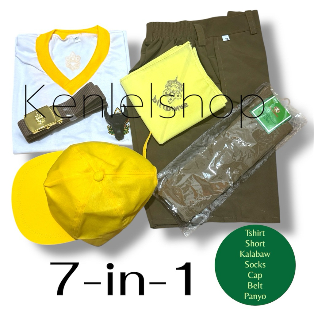 HIgh Quality SET 7in1 SCHOOL UNIFORM YELLOW | Shopee Philippines