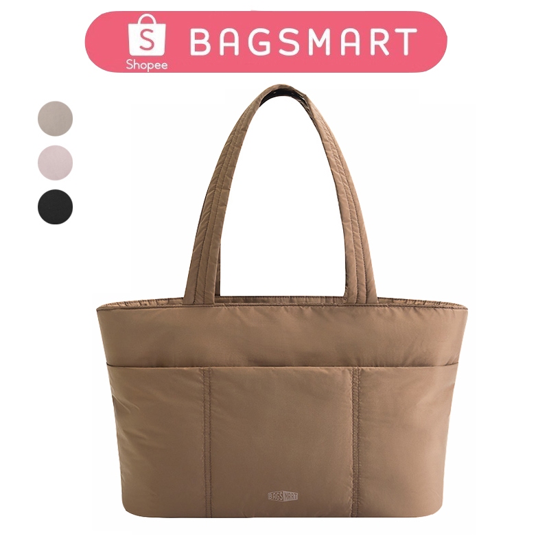 BAGSMART New Tote Bag Puffer Waterproof Compartment Shoulder Bag 14 ...