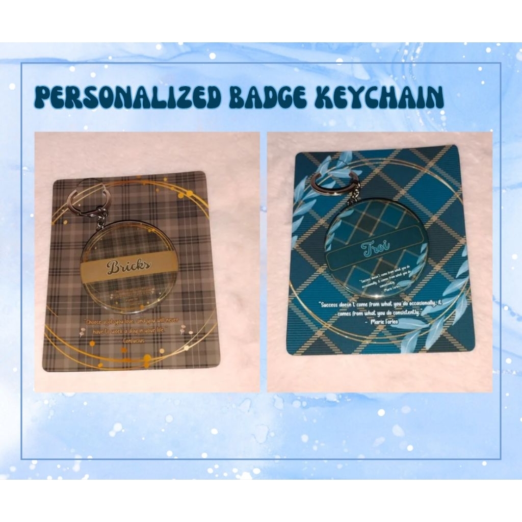 𝗣𝗲𝗿𝘀𝗼𝗻𝗮𝗹𝗶z𝗲𝗱 𝗕𝗮𝗱𝗴𝗲𝘀 𝗖𝗼𝗹𝗹𝗲𝗰𝘁𝗶𝗼𝗻: Badge Keychain | Shopee Philippines