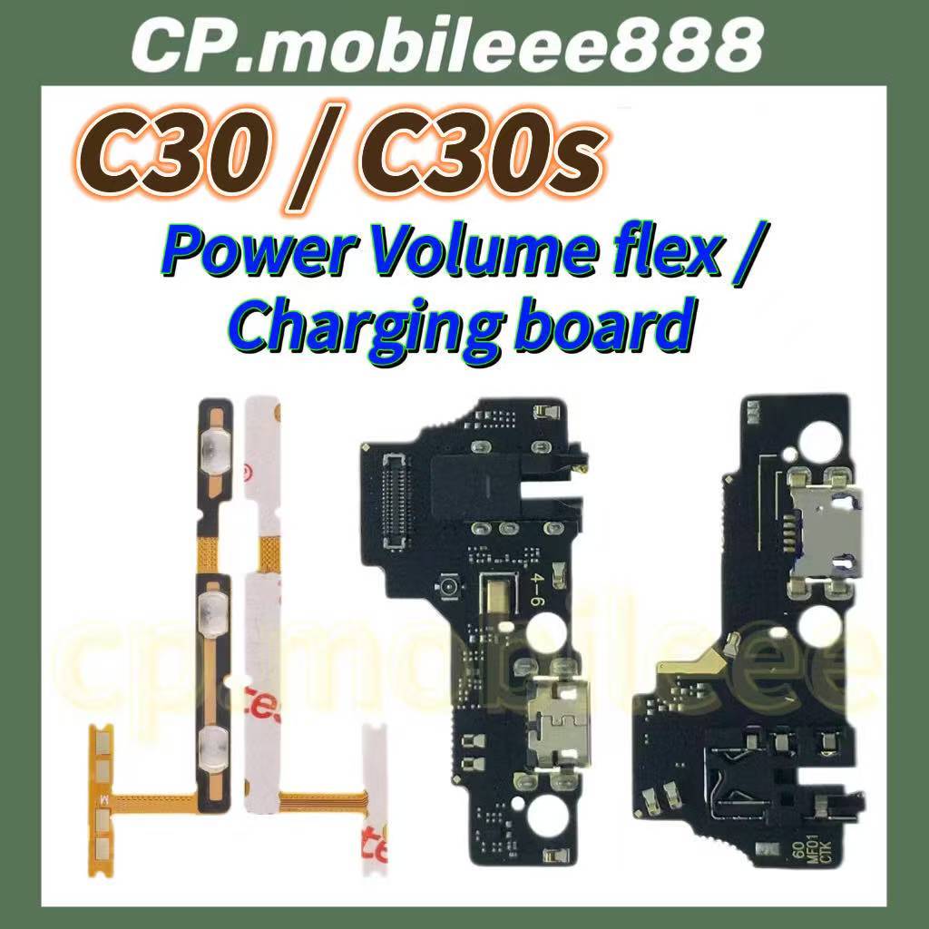 C30 C30s Power Volume Flex Button Switch USB Charging Port Board For ...