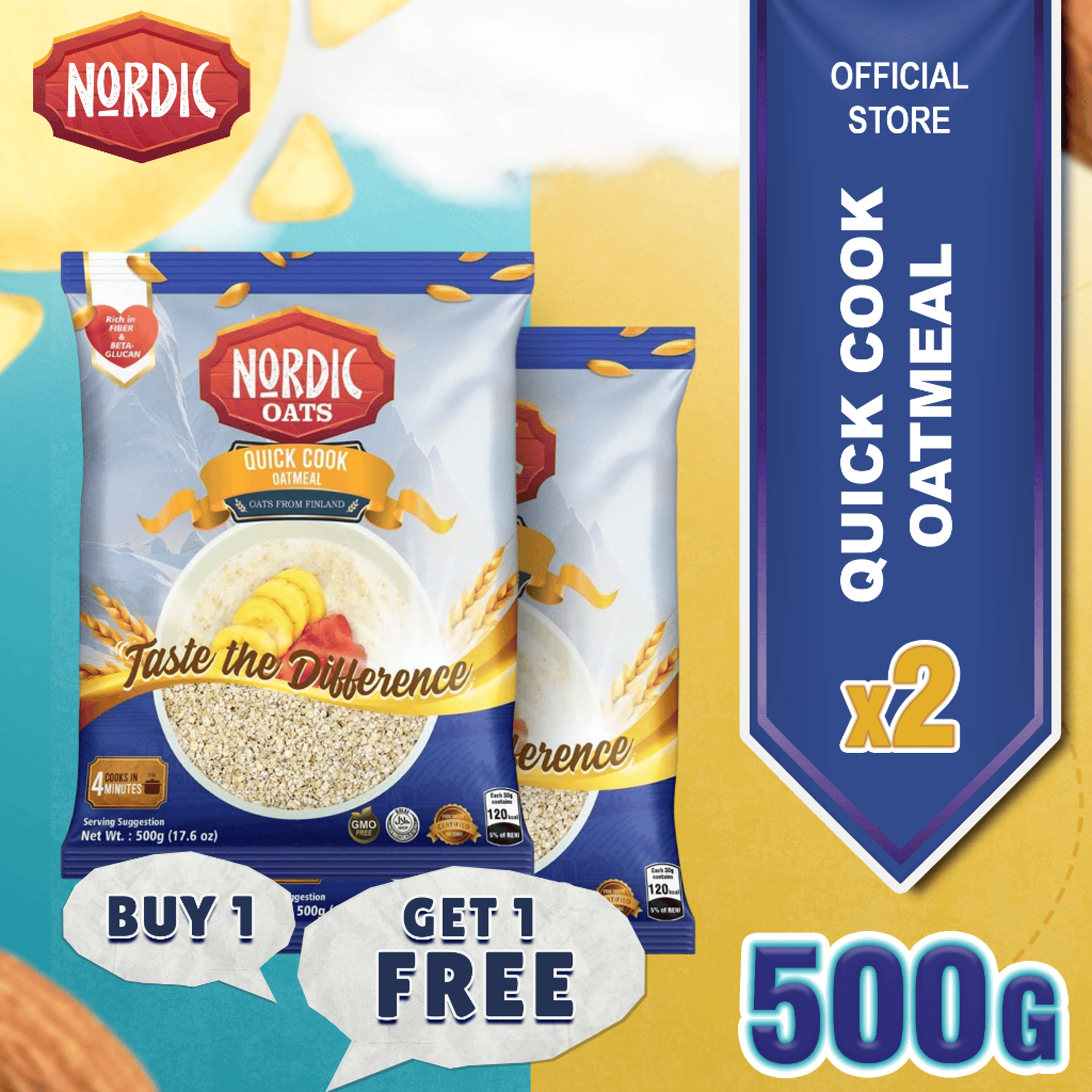Nordic Oats Quick Cook Oatmeal Combo Couple Deals | Shopee Philippines