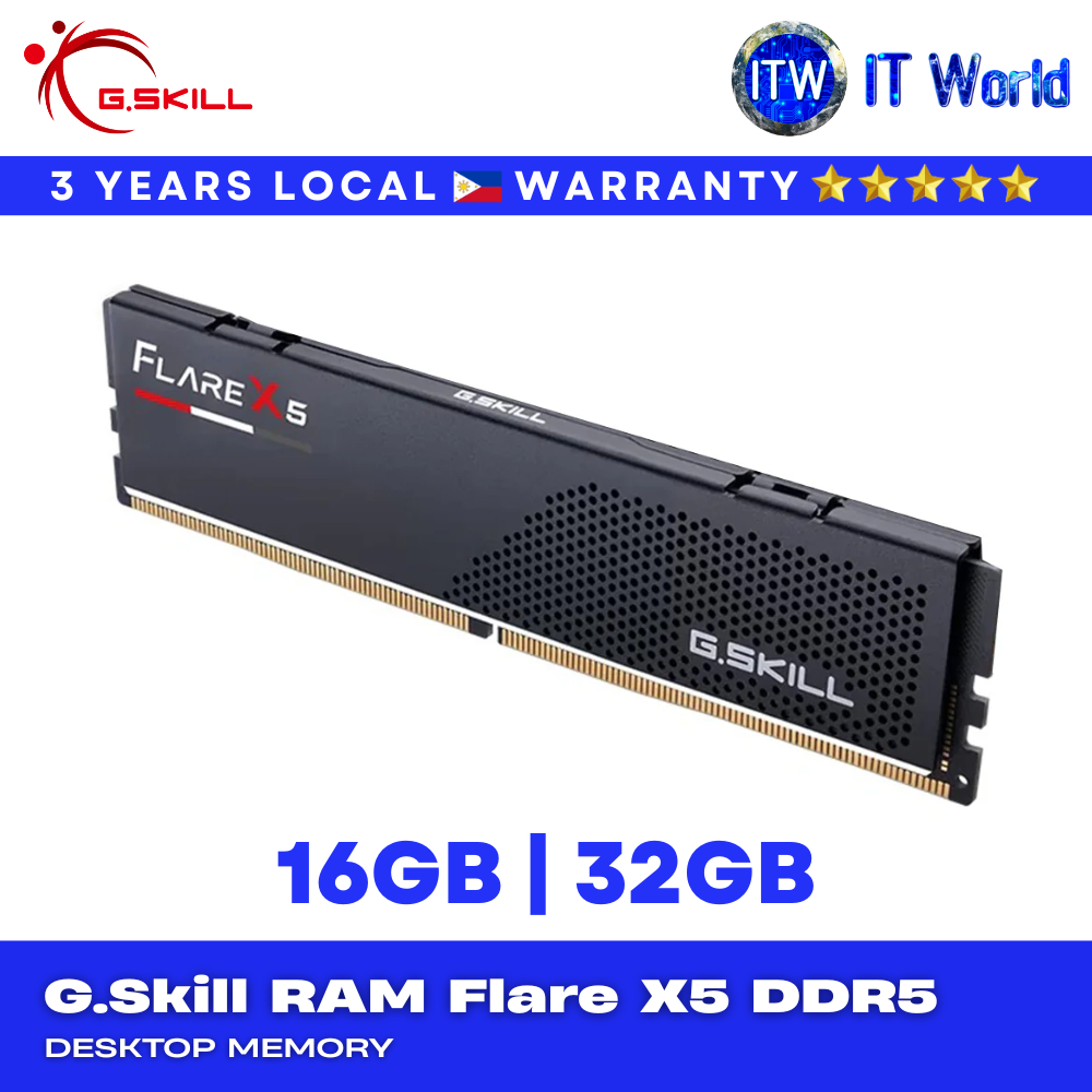 G.Skill RAM Flare X5 DDR5 6000MHz (16GB | 32GB) / CL36 / XMP & EXPO ...