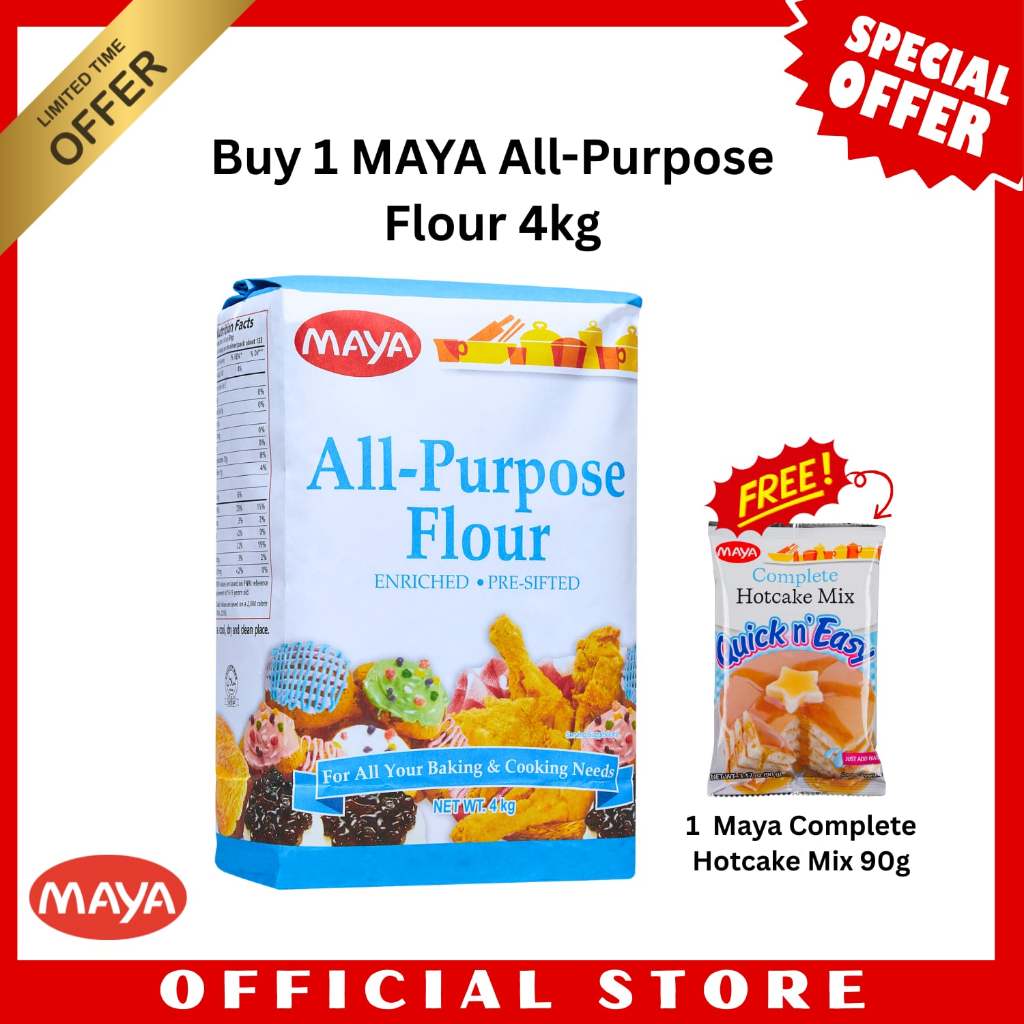 MAYA Promo Pack - 1 pc MAYA All Purpose Flour 4kg with FREE MAYA ...