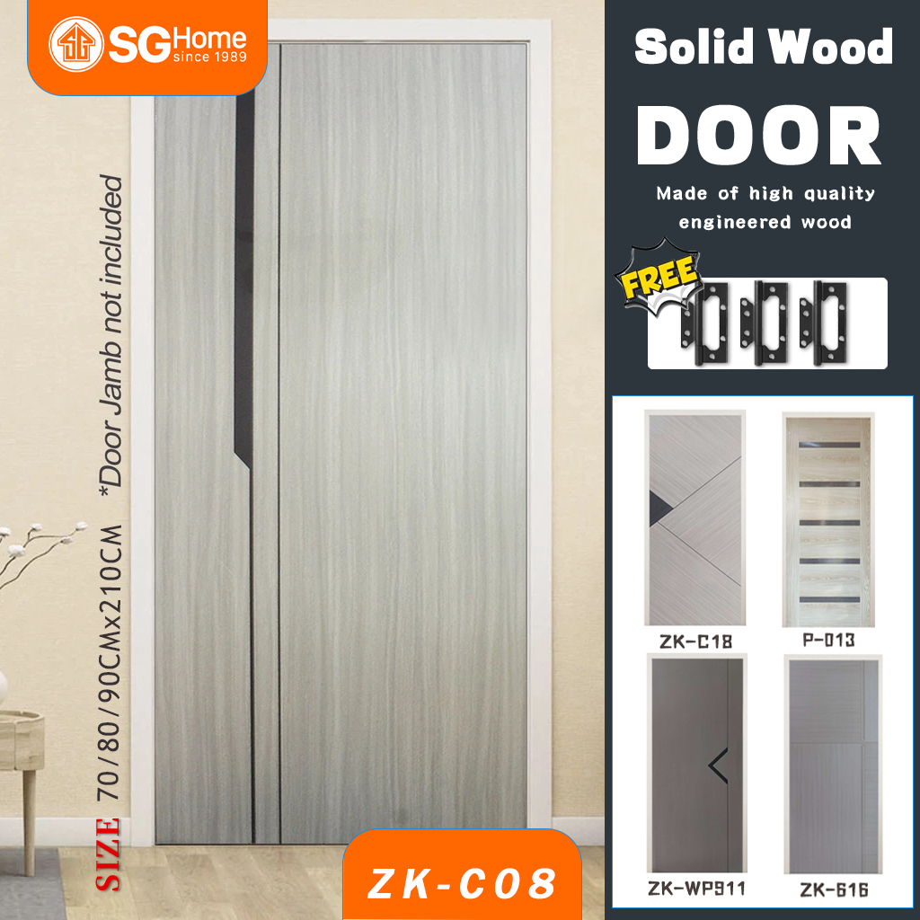 [Buy 1 Take 3] 100% Real Wood Door 70/80/90 cm width Suitable for ...