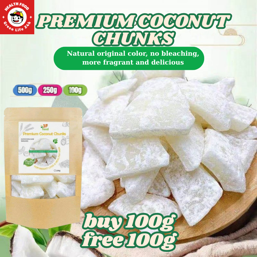 Soft Dried Coconut Chunks Healthy Chewy Snack – No Sugar Added, Natural ...
