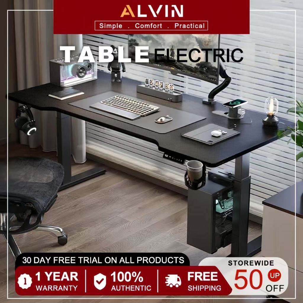 ALVIN Electric Lift Table Computer Desk Study Table Game Table ...
