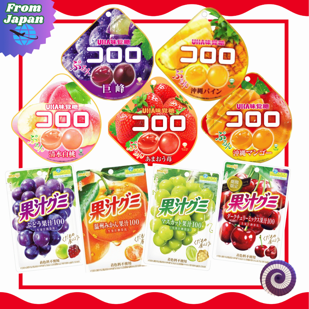 UHA Mikakuto Kororo Gummies / Meiji Gummi Fruit Juice Gummies 【Direct ...
