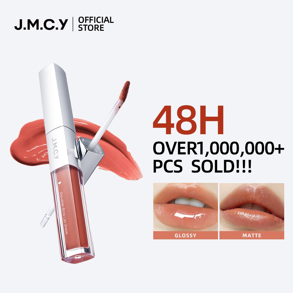 【PRO 3 in 1】JMCY Lip Gloss Dual Effect Matte Lipstick High Pigment ...