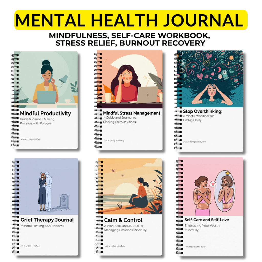 Mental Health Journal – Mindfulness, Self-Care Workbook, Stress Relief ...