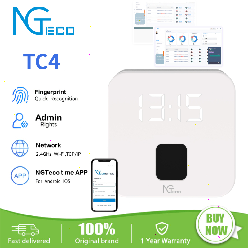 NGTeco TC4 Cloud attendance machine 2.4G WiFi Customization Rule with ...