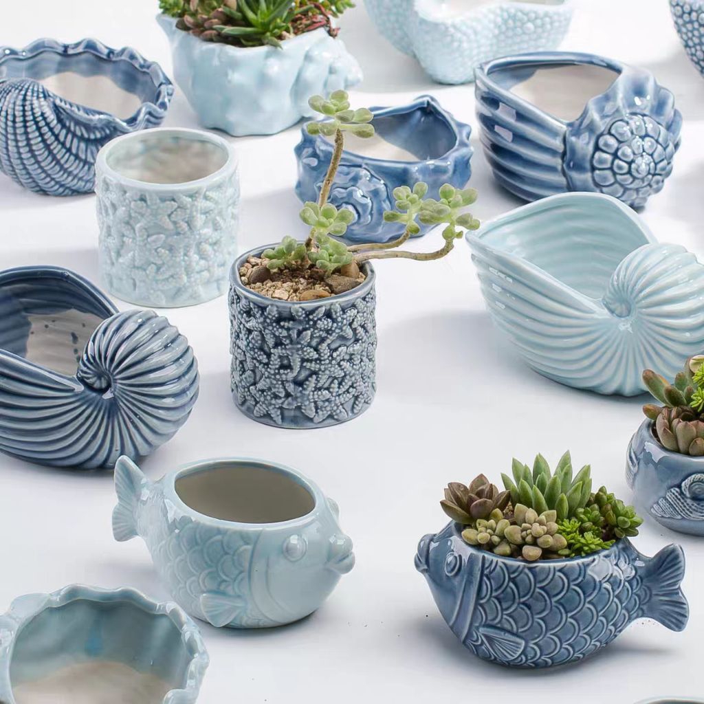 Ceramic Plant Pots with Drainage Hole for Indoor Flower Pot | Shopee ...