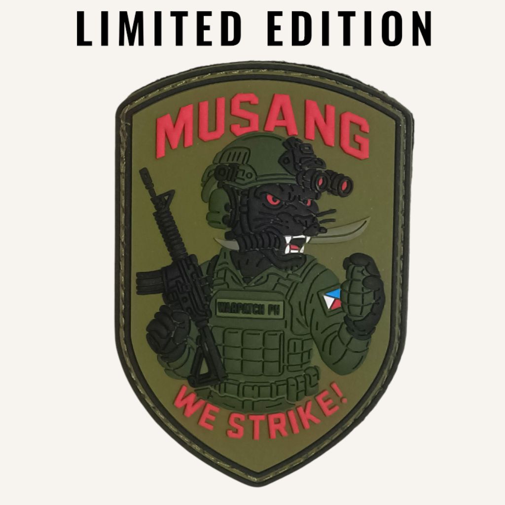 MUSANG WE STRIKE PINOY TACTICAL MORALE PATCH RUBBERIZED PVC SCOUT ...