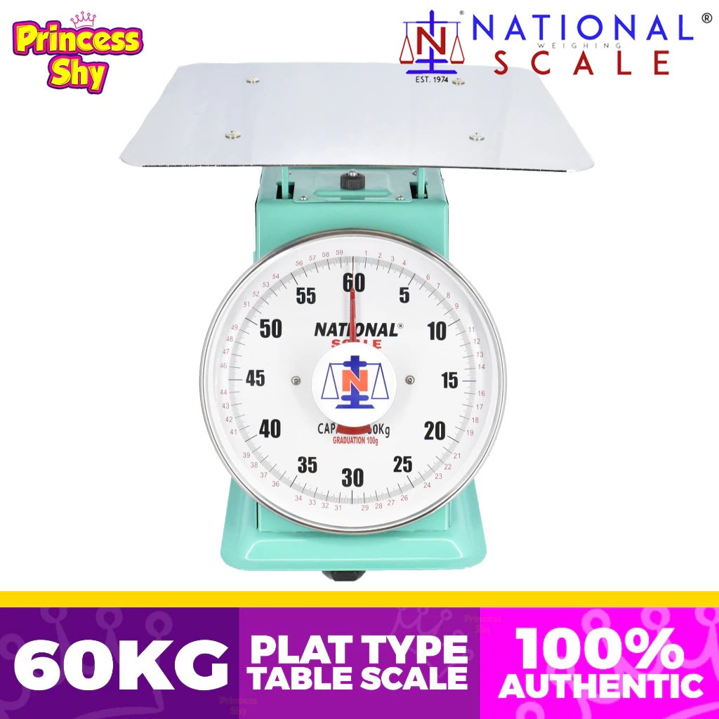 National Scale Brand 60kg Flat Plate Table Scale | Shopee Philippines