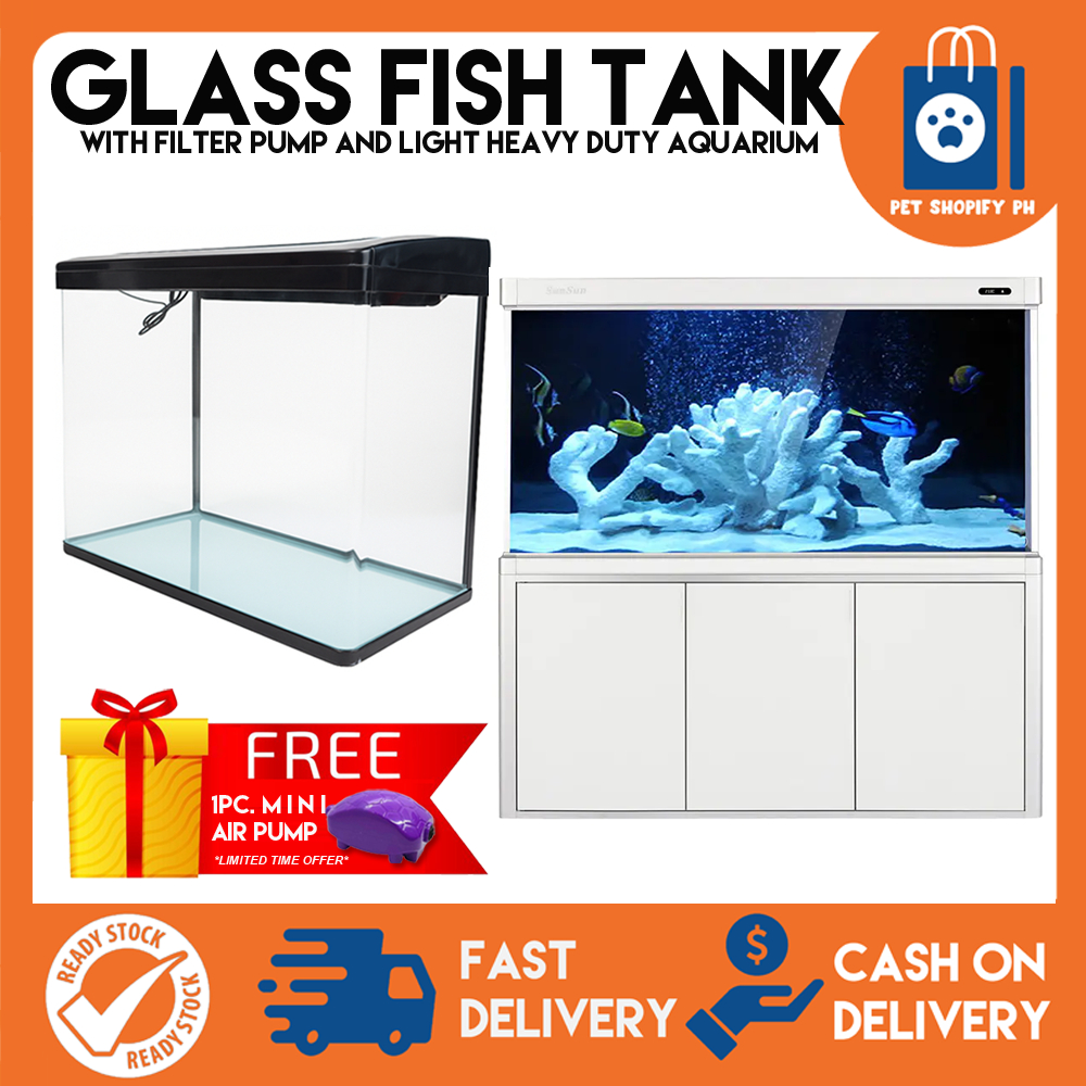 Sunsun H2Y and HYTX Series Glass Aquarium Fish Tank Built-In LED Lamp ...