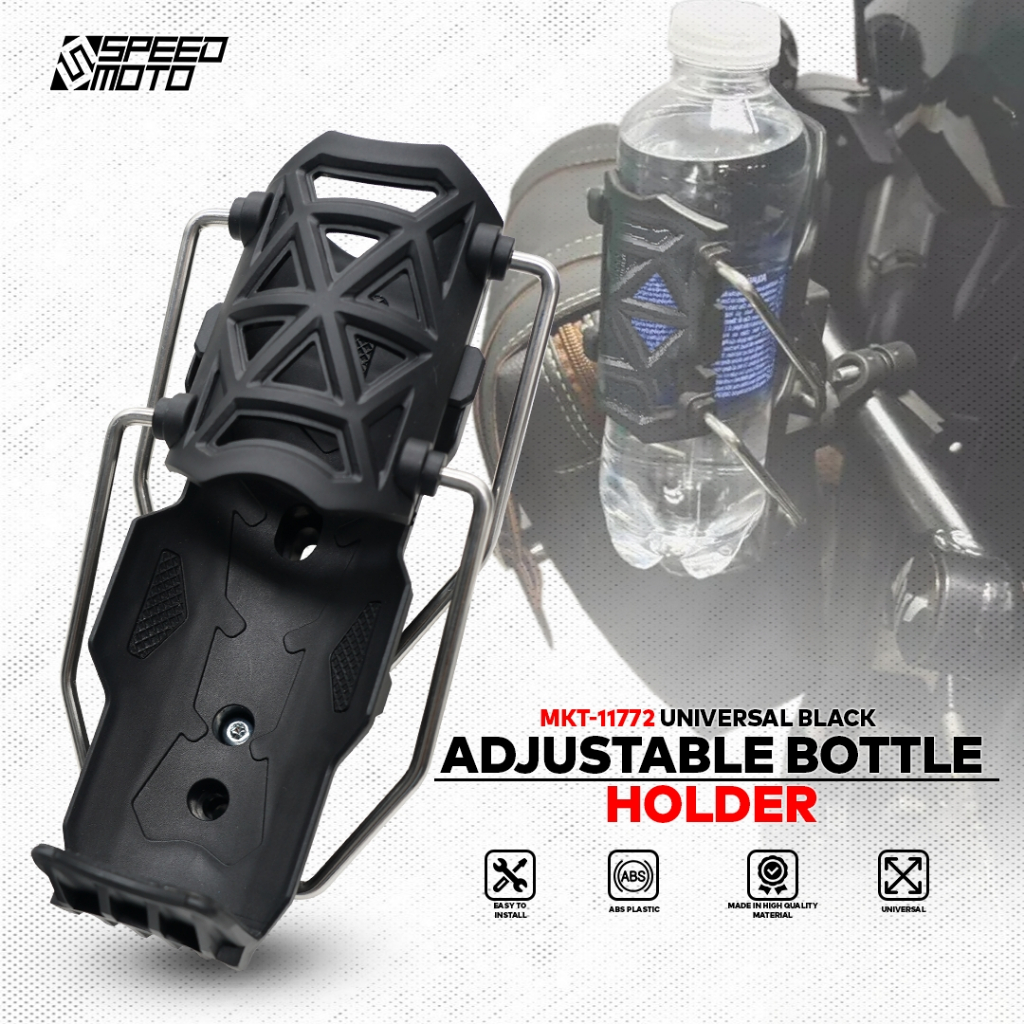 MOKOTO ADJUSTABLE BOTTLE HOLDER 1500ML BLACK MKT-11772 STABLE CUP ...