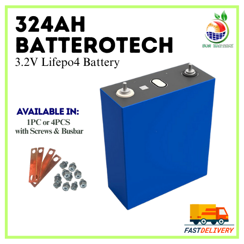 324AH BATTEROTECH 3.2V Prismatic Lifepo4 Battery Lithium Ion Phosphate ...
