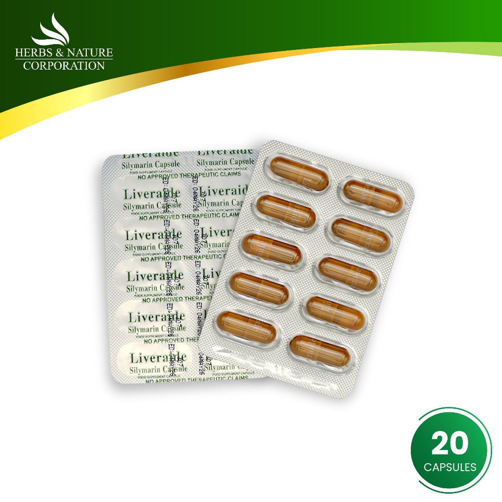 HNC - Liveraide Silymarin 2 Blister 20 pcs Capsule 555 mg Liver ...