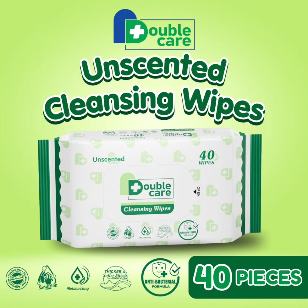 Double Care Cleansing Wipes Unscented 40s | THICK & GENTLE | Alcohol ...