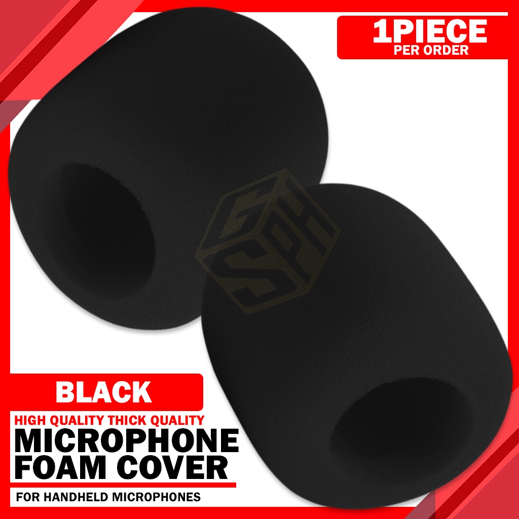 GS Heavy Duty Black Microphone Foam Cover – Makapal Large Mic ...