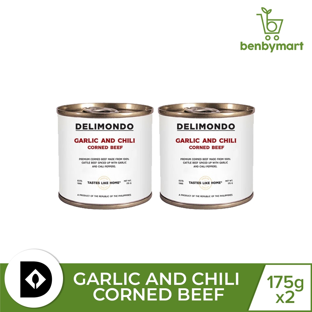 Delimondo Garlic & Chili Corned Beef 175 g (Set of 2) | Shopee Philippines