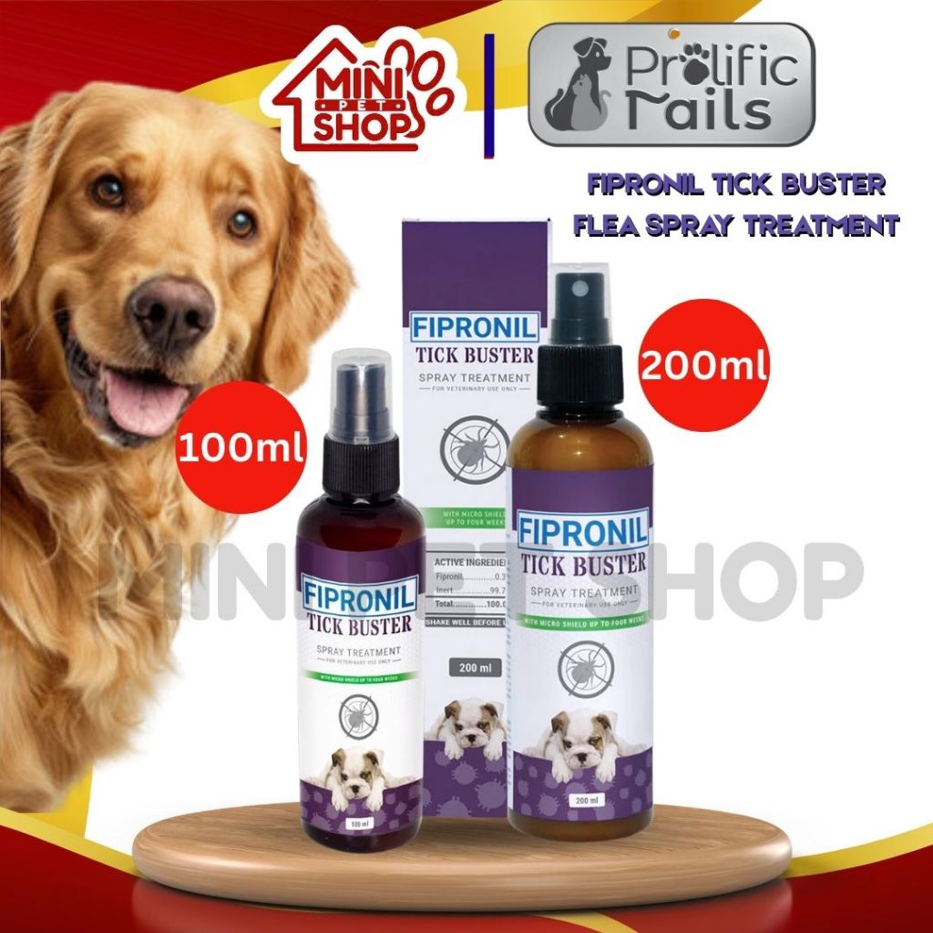 100ml 200ml Fipronil Tick Buster Ticks Flea Spray Treatment All Stages ...