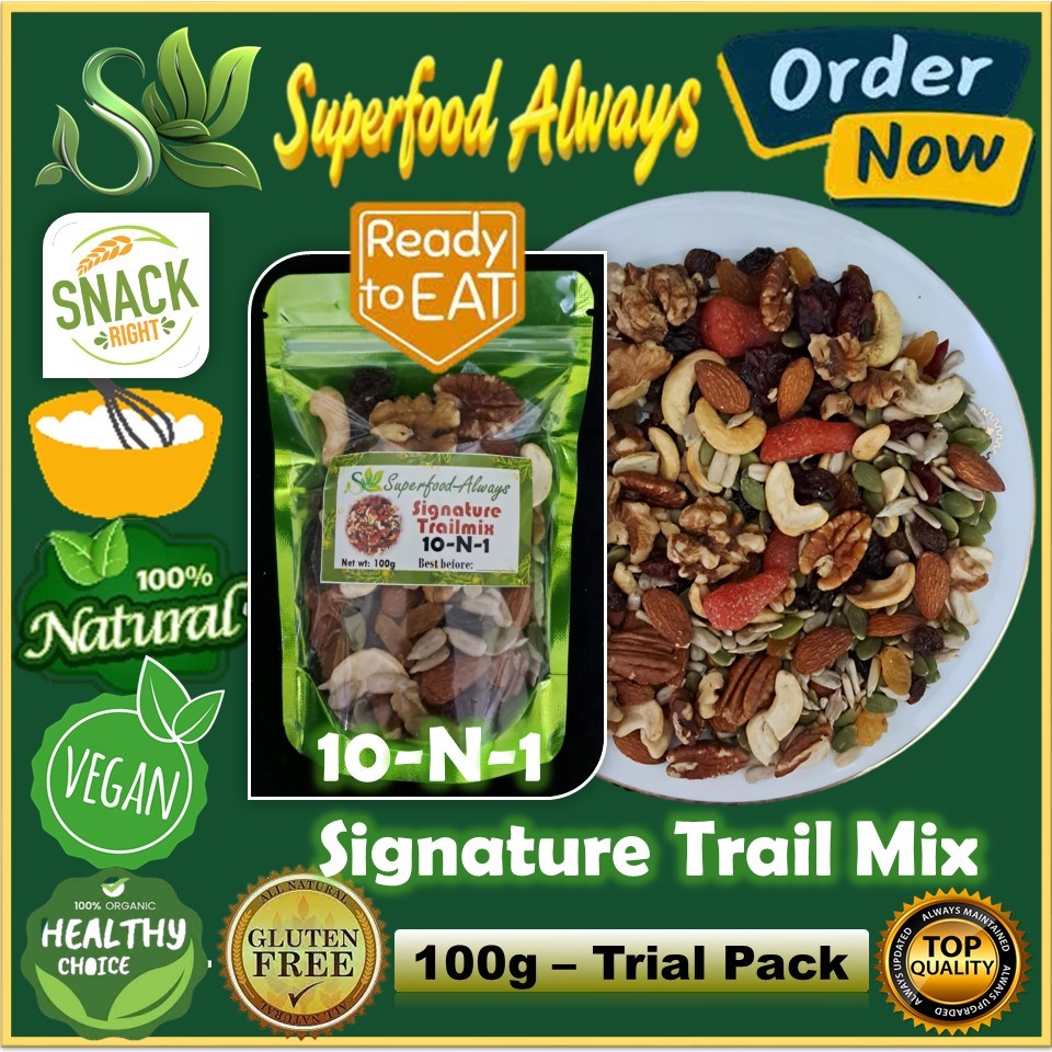 Signature Trail Mix 10-N-1 with Pecan Nuts (100g) No Spices Added ...