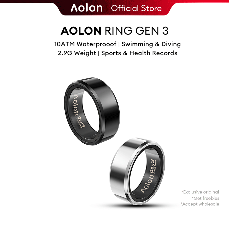 Aolon Ring Gen3 Smart Ring 5ATM Swimming Diving Sports & Health Records ...