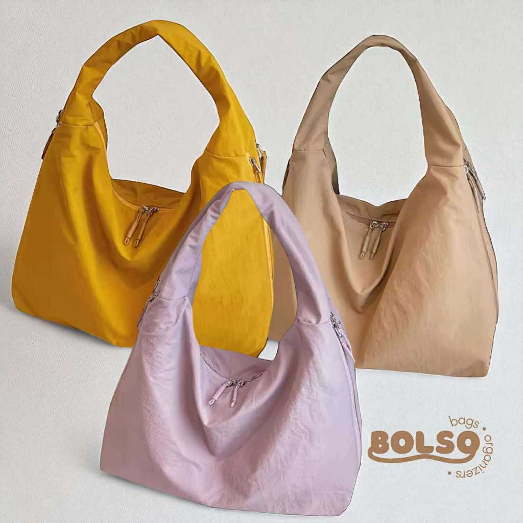 BOLSO Large Macaroon Water Resistant Canvas Commuters Tote Bag | Shopee ...
