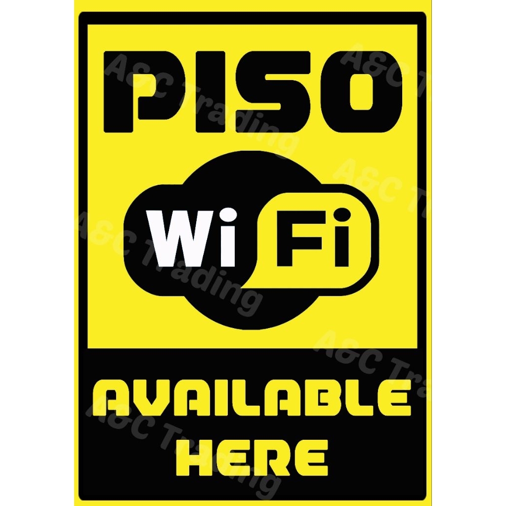PISO WIFI Laminated Signage A4 Sized | Shopee Philippines