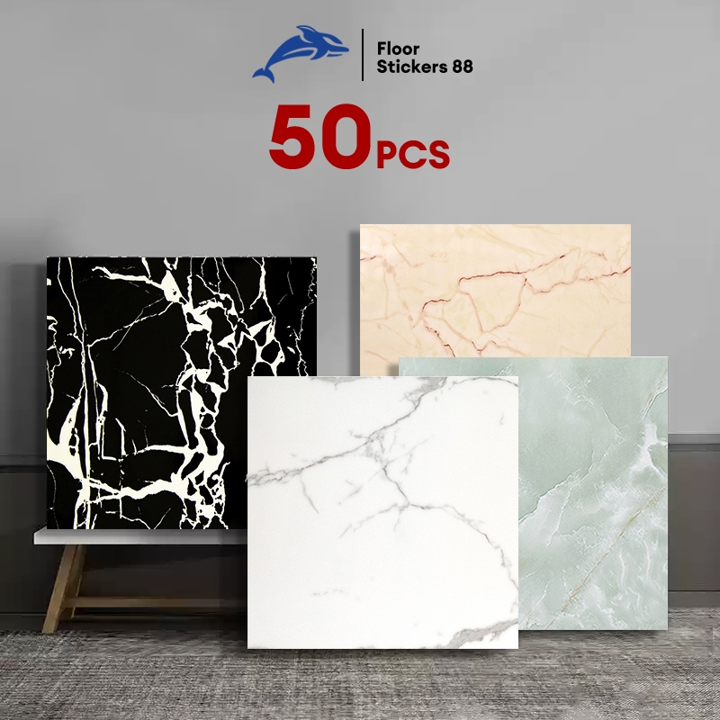 50PCS 30x30cm Marble Wallpaper adhesive Waterproof decor wall printed ...